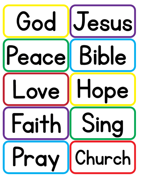 Bible Sight Words - Seeds to Strength Bible School