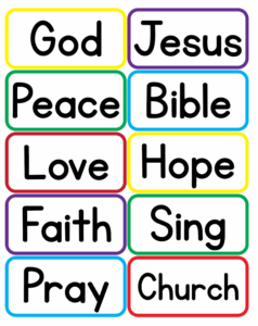 Bible Sight Words - Seeds to Strength Bible School